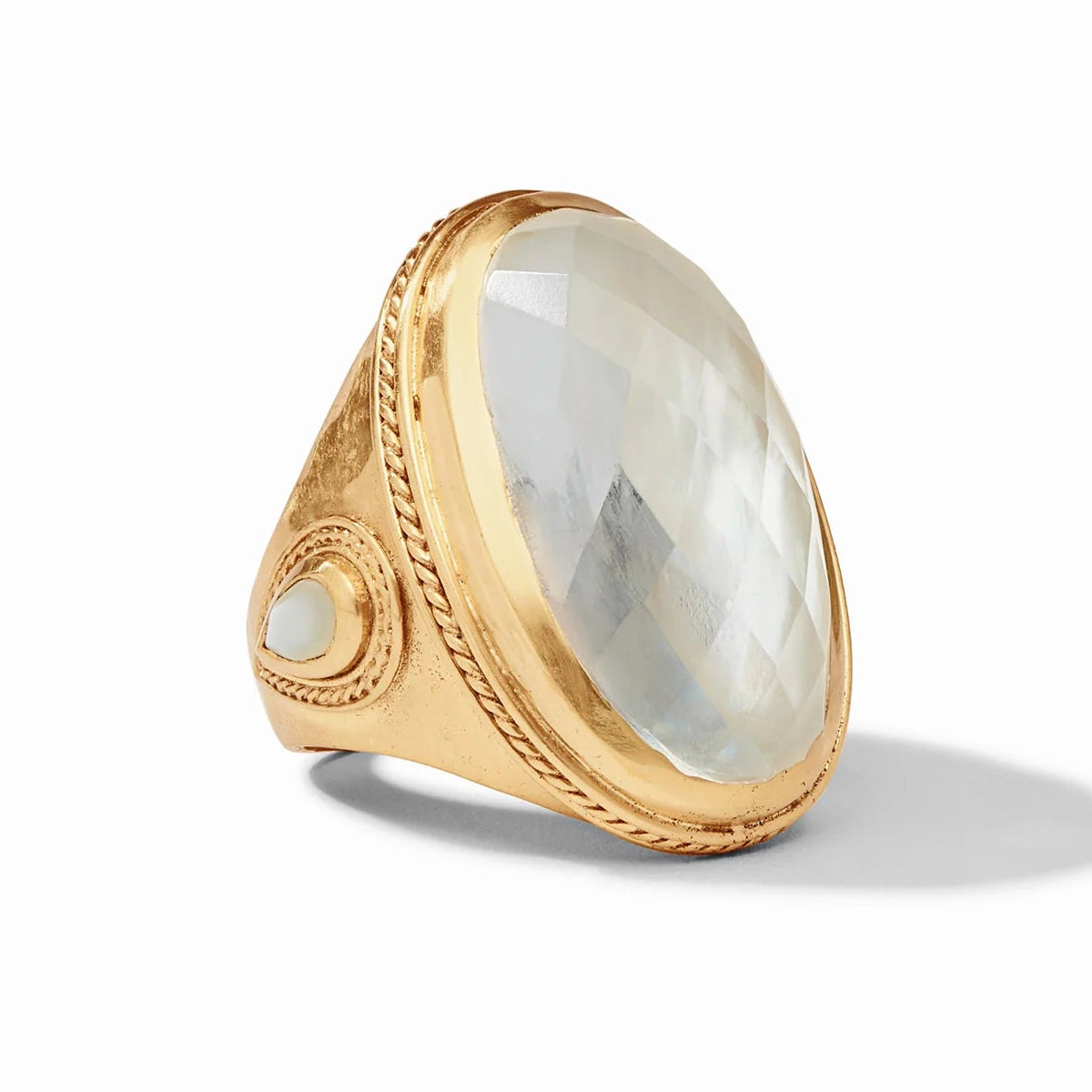 JULIE VOS Cannes Statement Ring - Iridescent Clear Crystal – South Boutique