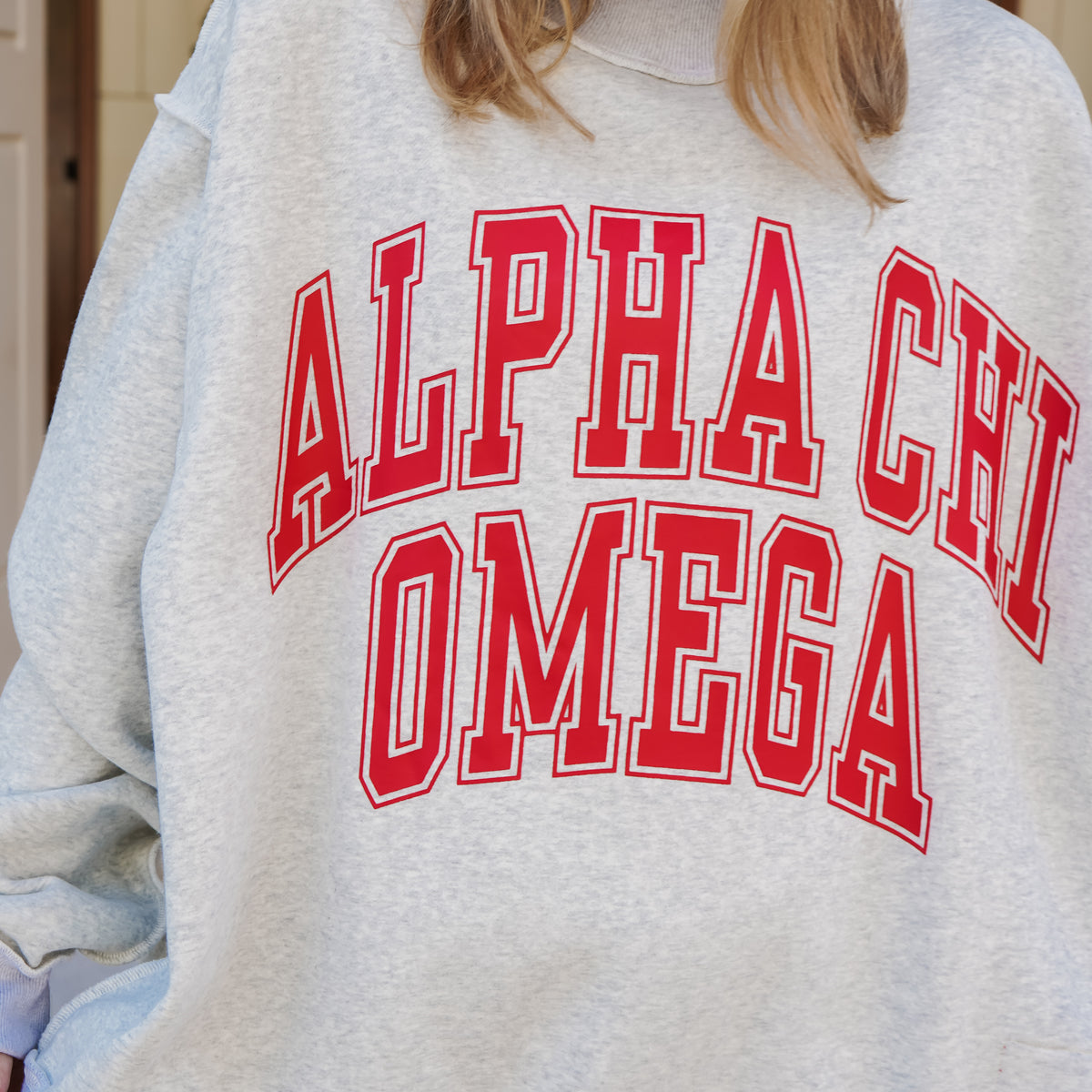 Sorority Reversible Label Sweatshirt - Alpha Chi Omega – South Boutique