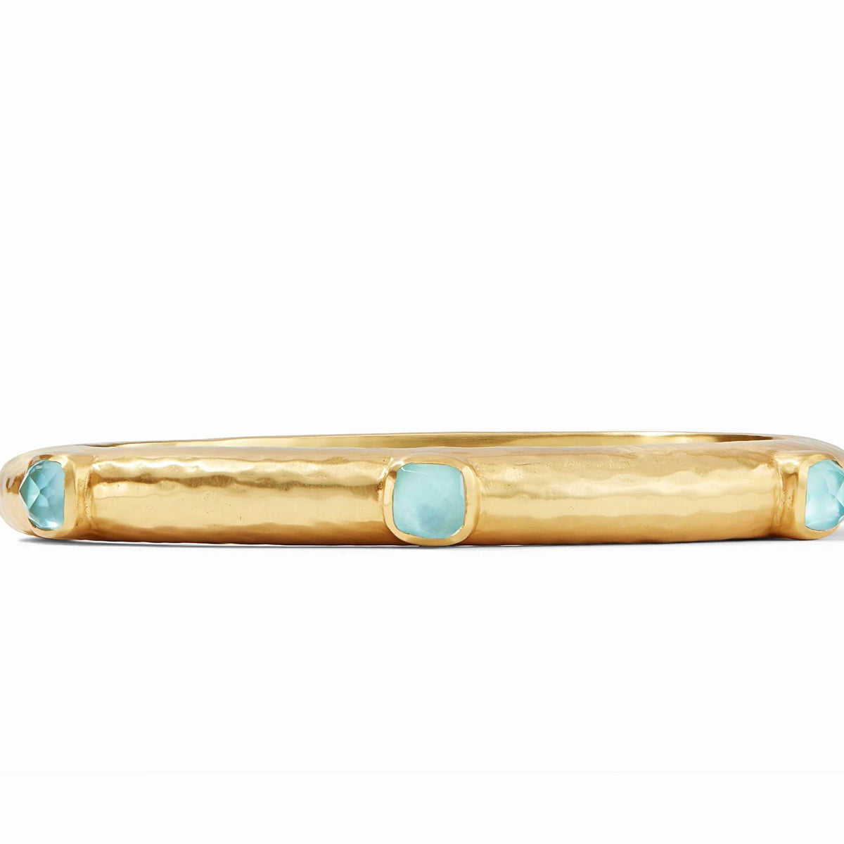 JULIE VOS Catalina Hinge Bangle - Iridescent Bahamian Blue – South Boutique