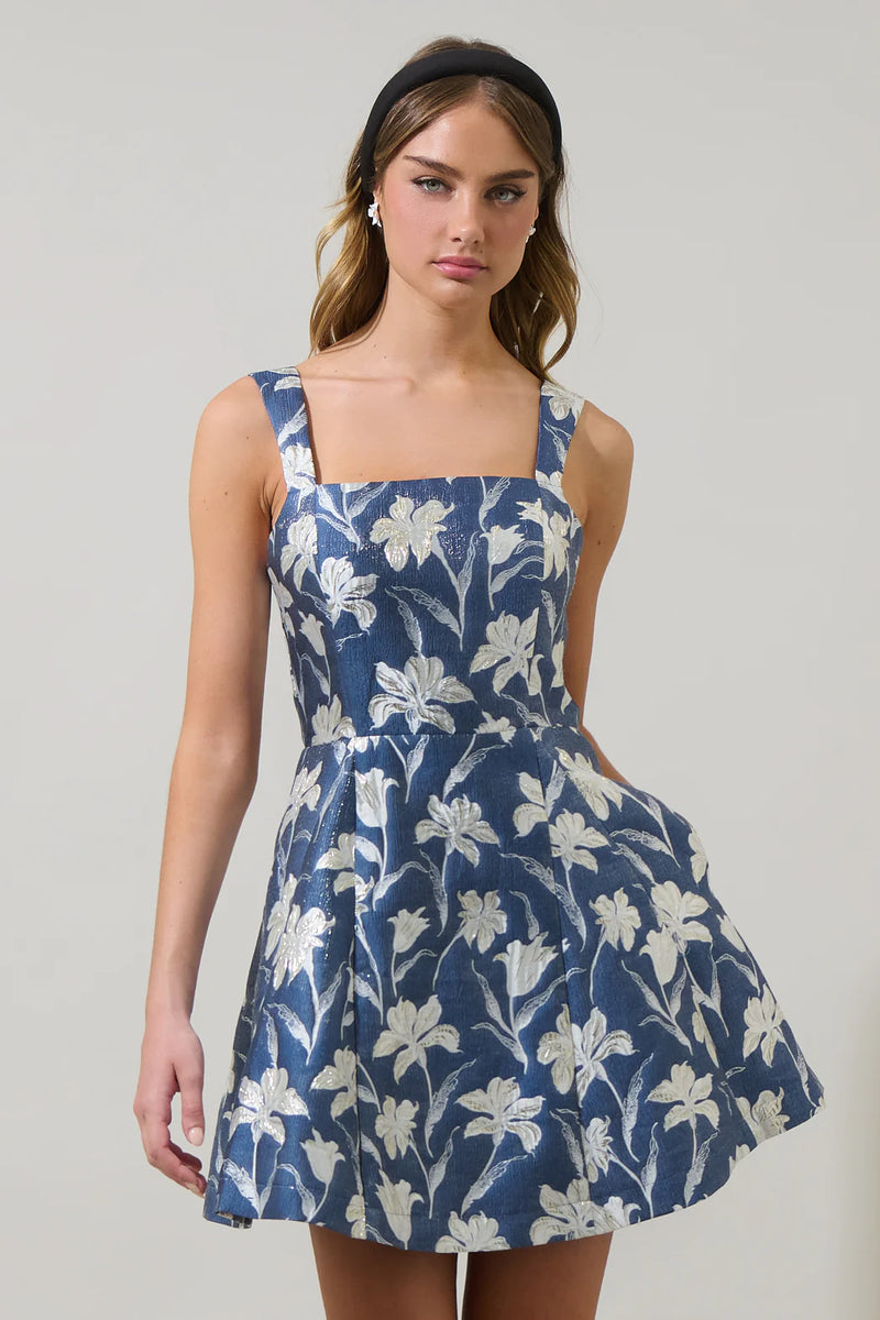 Blakely Mini Dress - Navy Multi - FINAL SALE – South Boutique